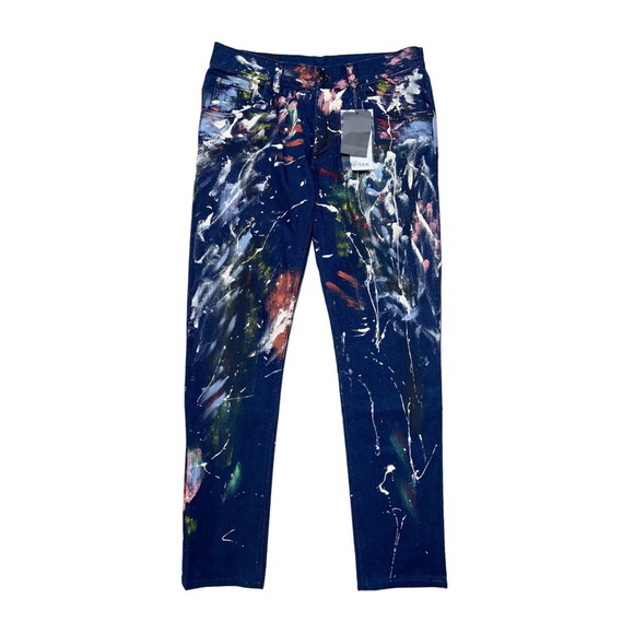 Alexander McQueen | Jeans | Insane 209 Mcqueen Hand Painted Abstract ...
